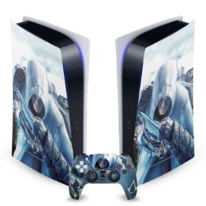 altaïr hidden blade key art matte vinyl faceplate sticker gaming skin case cover compatible with sony playstation 5 ps5 digital edition console and dualsense controller