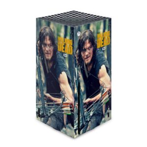 head case designs officially licensed amc the walking dead daryl lurk daryl dixon graphics vinyl sticker gaming skin case cover compatible with xbox series x console