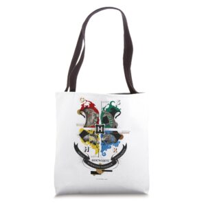 harry potter hogwarts shield realistic mascots tote bag