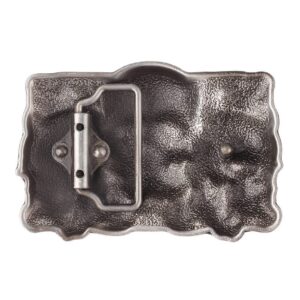 Longcreek Skull Belt Buckle for Men, Punk Skull Skeleton Rectangular Belt Buckle, Gothic Skull Head Belt Buckle, Western Cowboy Belt Buckle, Best Man Belt Buckle, Silver Wedding Belt Buckle