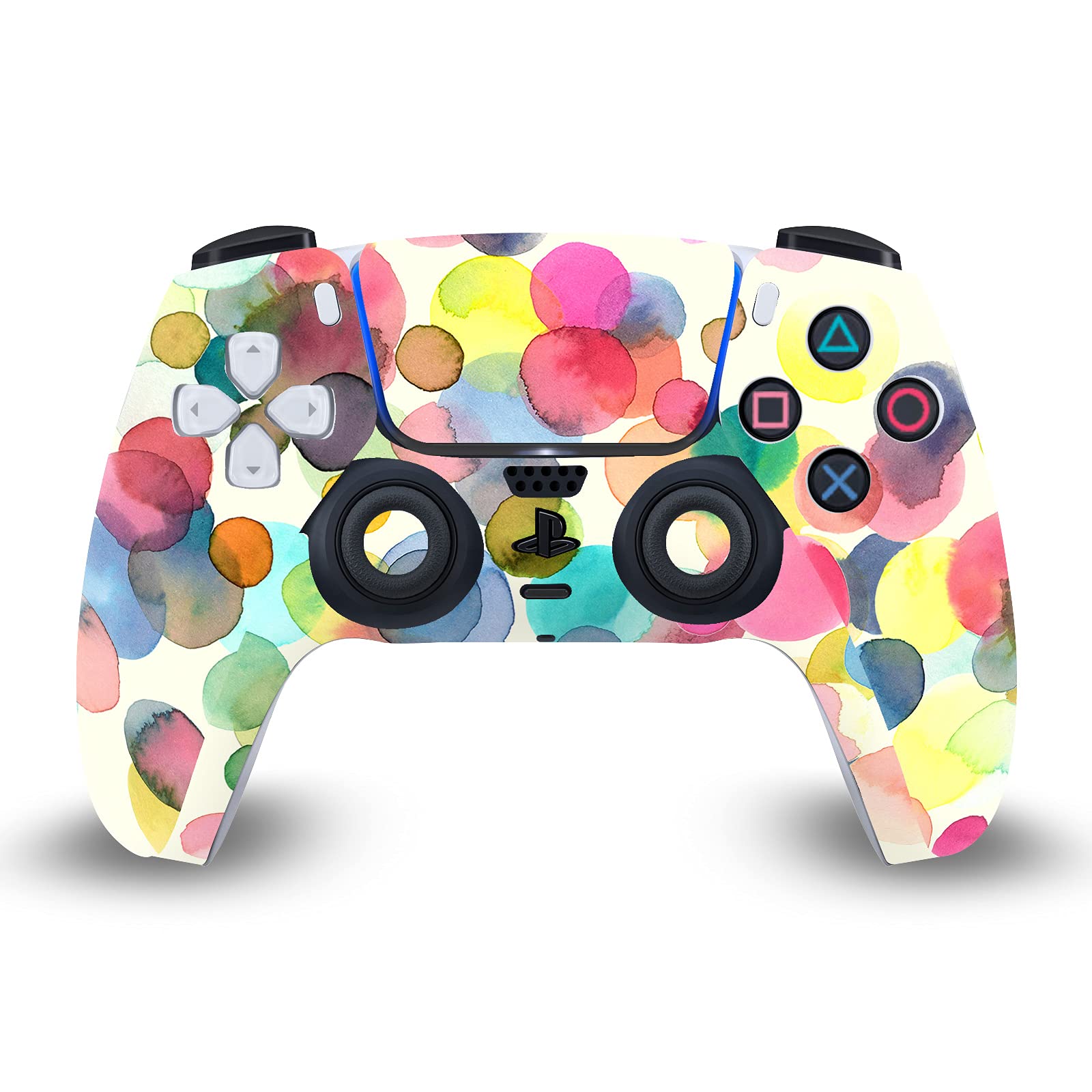 Head Case Designs Officially Licensed Ninola Dots Art Mix Matte Vinyl Faceplate Sticker Gaming Skin Case Cover Compatible with Sony Playstation 5 PS5 Disc Edition Console & DualSense Controller