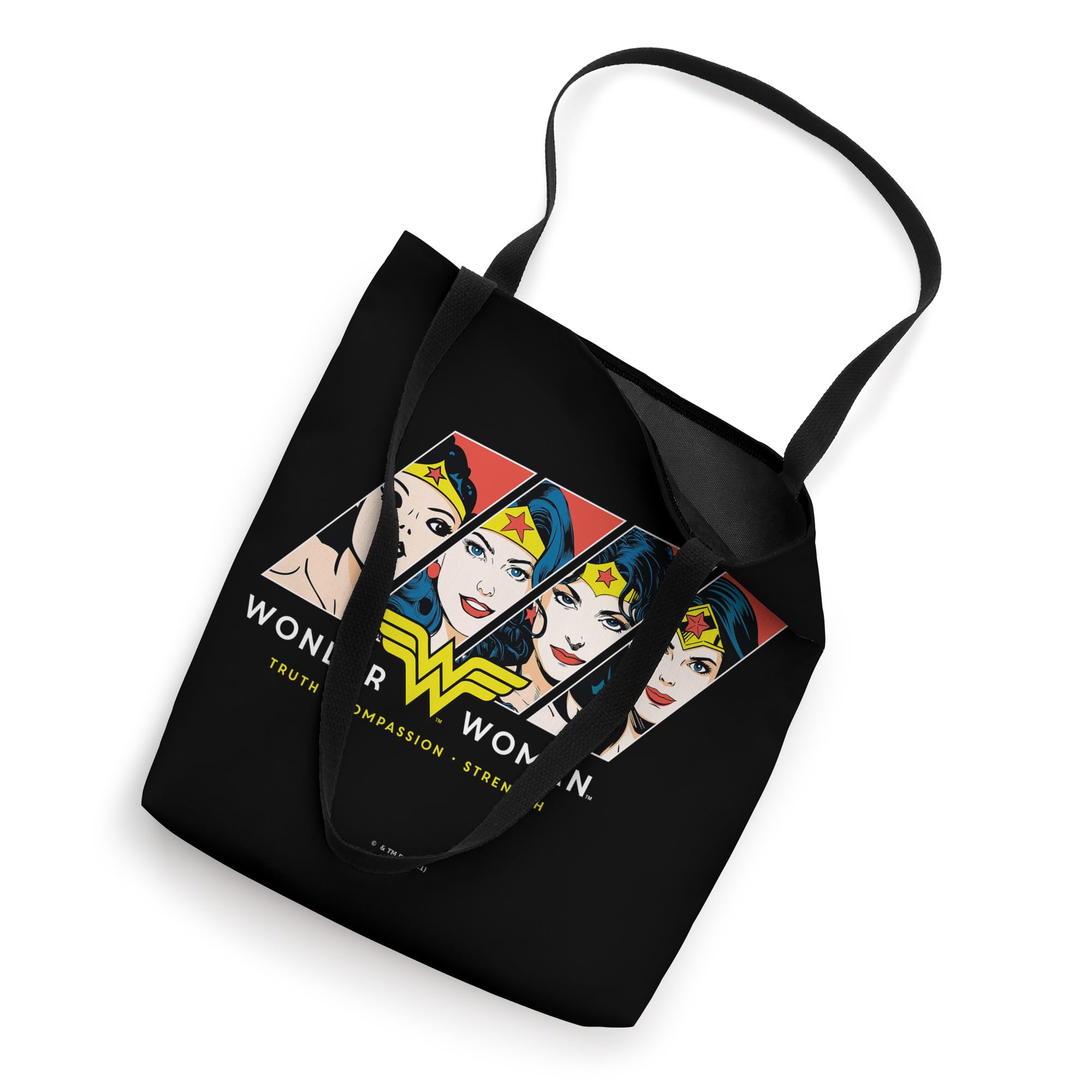 Wonder Woman 80th Different Faces of Wonder Woman Tote Bag