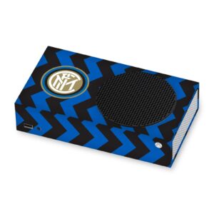 head case designs officially licensed inter milan home 2020/21 crest kit vinyl sticker gaming skin case cover compatible with xbox series s console