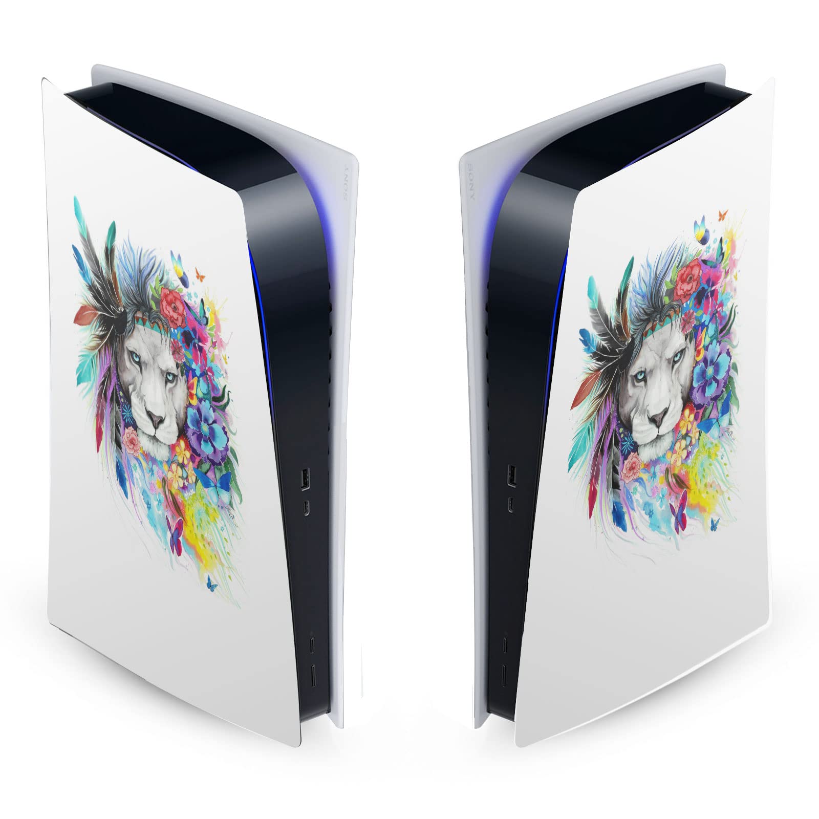 Head Case Designs Officially Licensed Pixie Cold King of The Lions Art Mix Matte Vinyl Faceplate Sticker Gaming Skin Case Cover Compatible with Sony Playstation 5 PS5 Digital Edition Console