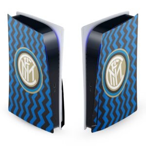 head case designs officially licensed inter milan home 2020/21 crest kit matte vinyl faceplate sticker gaming skin case cover compatible with sony playstation 5 ps5 disc edition console