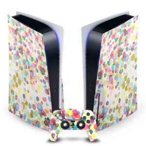 head case designs officially licensed ninola dots art mix matte vinyl faceplate sticker gaming skin case cover compatible with sony playstation 5 ps5 disc edition console & dualsense controller