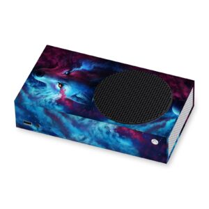 head case designs officially licensed jonas jojoesart jödicke wolf galaxy art mix vinyl sticker gaming skin case cover compatible with xbox series s console