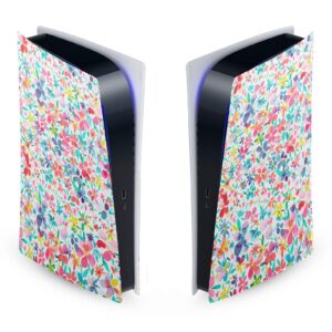 head case designs officially licensed ninola colorful petals spring art mix matte vinyl faceplate sticker gaming skin case cover compatible with sony playstation 5 ps5 digital edition console