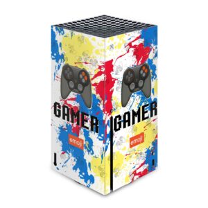 head case designs officially licensed emoji gamer art patterns matte vinyl sticker gaming skin case cover compatible with xbox series x console