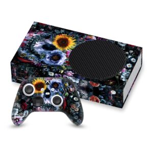 head case designs officially licensed riza peker skull art mix matte vinyl sticker gaming skin decal cover compatible with xbox series s console and controller bundle