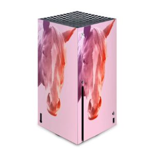 head case designs officially licensed mark ashkenazi pastel horse art mix vinyl sticker gaming skin case cover compatible with xbox series x console