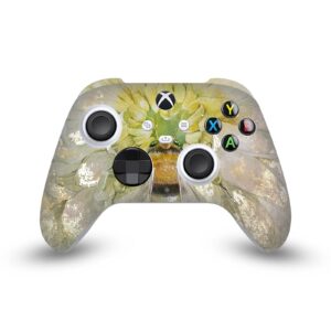 head case designs officially licensed stephanie law bee art mix matte vinyl sticker gaming skin case cover compatible with xbox series x / s controller