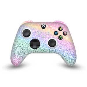 head case designs officially licensed monika strigel unicorn rainbow art mix vinyl sticker gaming skin case cover compatible with xbox series x / s controller