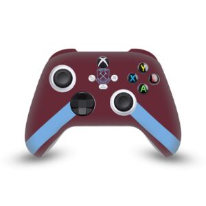 head case designs officially licensed west ham united fc jersey 2020/21 home kit matte vinyl sticker gaming skin case cover compatible with xbox series x / s controller