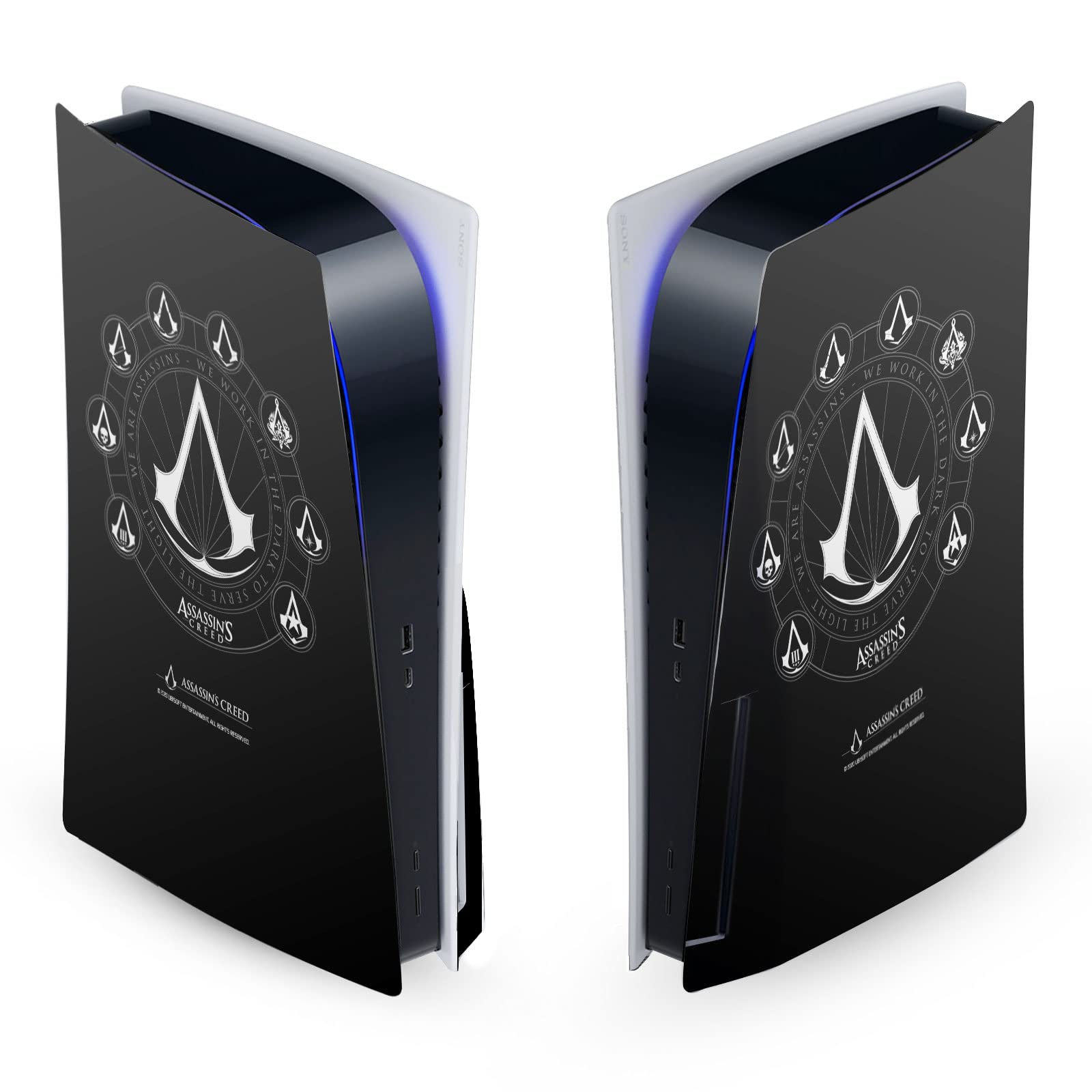 Head Case Designs Officially Licensed Assassin's Creed Crests Legacy Logo Matte Vinyl Faceplate Sticker Gaming Skin Case Cover Compatible with Sony Playstation 5 PS5 Disc Edition Console