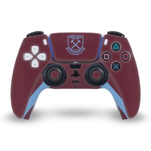 head case designs officially licensed west ham united fc jersey 2020/21 home kit vinyl faceplate sticker gaming skin case cover compatible with sony playstation 5 ps5 dualsense controller