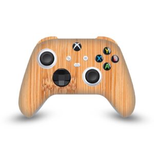 head case designs officially licensed pldesign light brown bamboo art mix matte vinyl sticker gaming skin case cover compatible with xbox series x / s controller