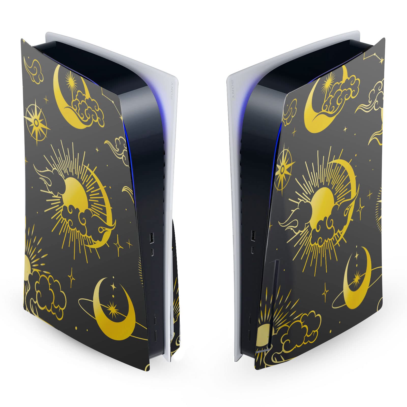 Head Case Designs Officially Licensed Haroulita Sun Moon and Stars Art Mix Matte Vinyl Faceplate Sticker Gaming Skin Case Cover Compatible with Sony Playstation 5 PS5 Disc Edition Console