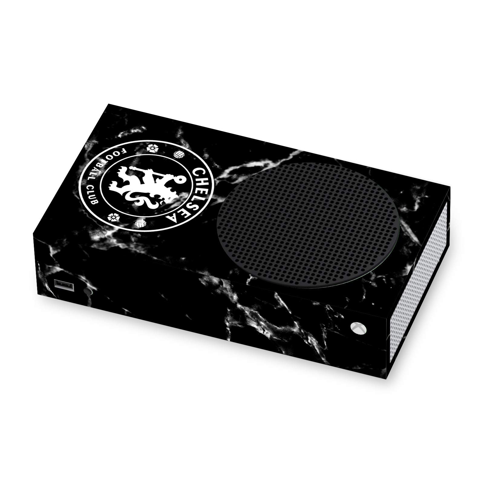 Head Case Designs Officially Licensed Chelsea Football Club Black Marble Mixed Logo Matte Vinyl Sticker Gaming Skin Case Cover Compatible with Xbox Series S Console