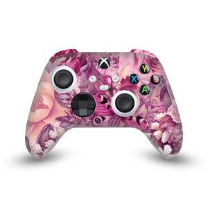 head case designs officially licensed lebensart butterfly romance art mix matte vinyl sticker gaming skin case cover compatible with xbox series x / s controller