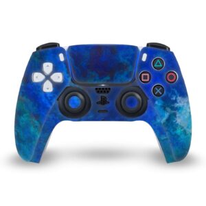 head case designs officially licensed lebensart blue malachite art mix matte vinyl faceplate sticker gaming skin case cover compatible with sony playstation 5 ps5 dualsense controller