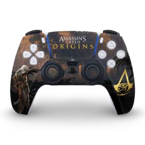 Bayek Crest Origins Character Art Vinyl Faceplate Sticker Gaming Skin Case Cover Compatible with Sony Playstation 5 PS5 Disc Edition Console & DualSense Controller