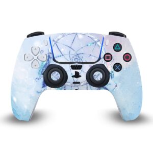 head case designs officially licensed simone gatterwe blue dreamcatcher art mix matte vinyl faceplate sticker gaming skin decal cover compatible with sony playstation 5 ps5 dualsense controller