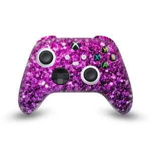 head case designs officially licensed pldesign purple pink art mix vinyl sticker gaming skin case cover compatible with xbox series x / s controller