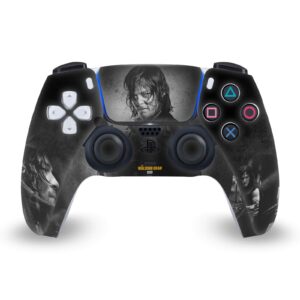 daryl double exposure daryl dixon graphics matte vinyl faceplate sticker gaming skin case cover compatible with sony playstation 5 ps5 dualsense controller