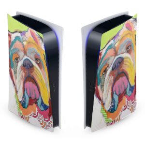 head case designs officially licensed michel keck bulldog art mix vinyl faceplate sticker gaming skin case cover compatible with sony playstation 5 ps5 digital edition console