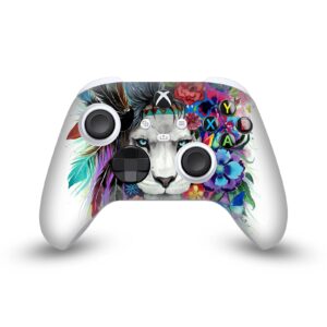 head case designs officially licensed pixie cold king of the lions art mix vinyl sticker gaming skin case cover compatible with xbox series x / s controller