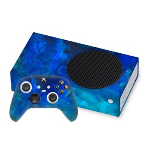 head case designs officially licensed lebensart blue malachite art mix matte vinyl sticker gaming skin case cover compatible with xbox series s console and controller bundle