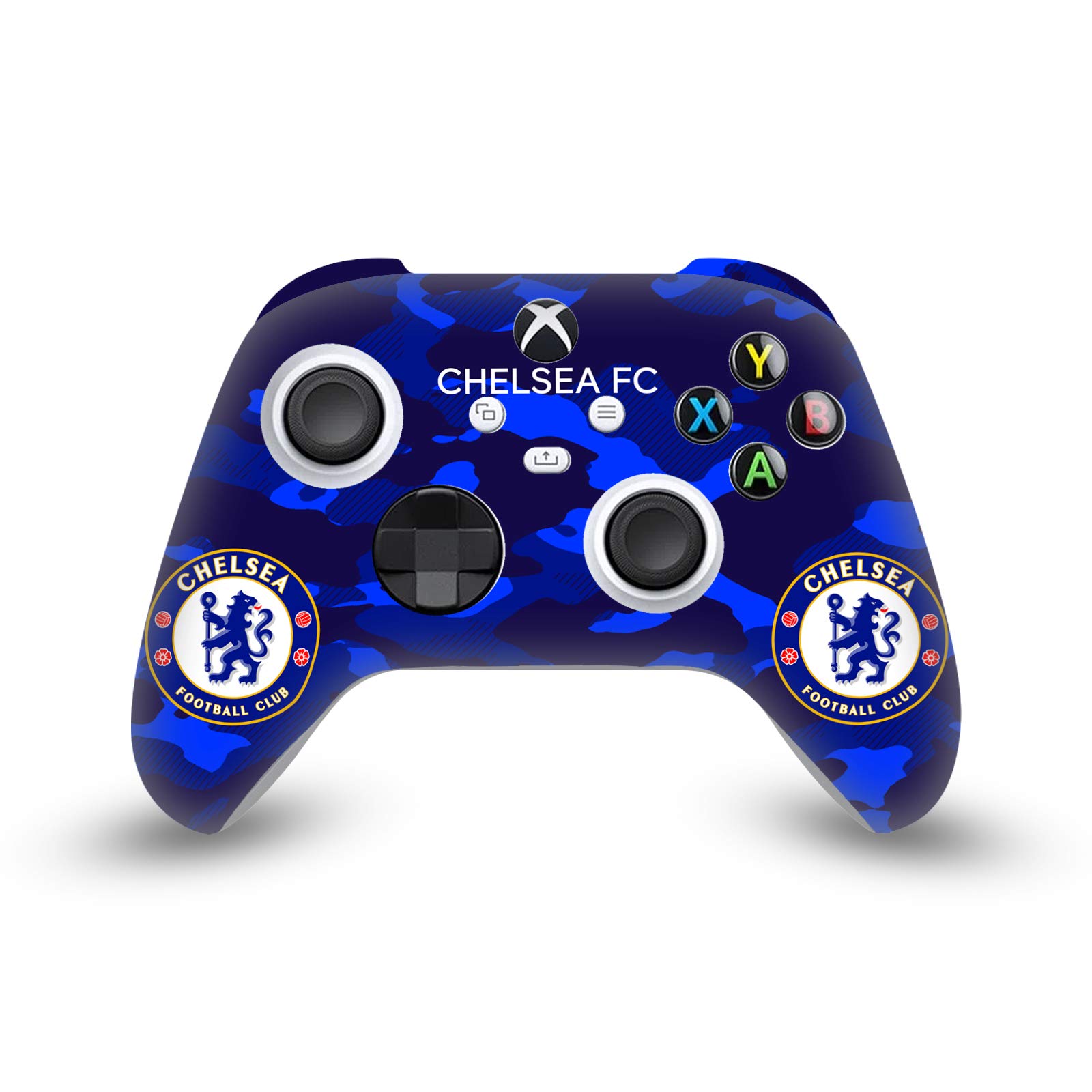 Head Case Designs Officially Licensed Chelsea Football Club Camouflage Mixed Logo Vinyl Sticker Gaming Skin Case Cover Compatible with Xbox Series X / S Controller