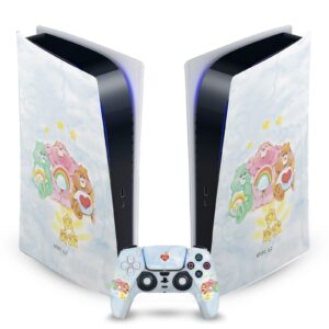 head case designs officially licensed care bears group classic vinyl faceplate sticker gaming skin case cover compatible with sony playstation 5 ps5 digital edition console and dualsense controller