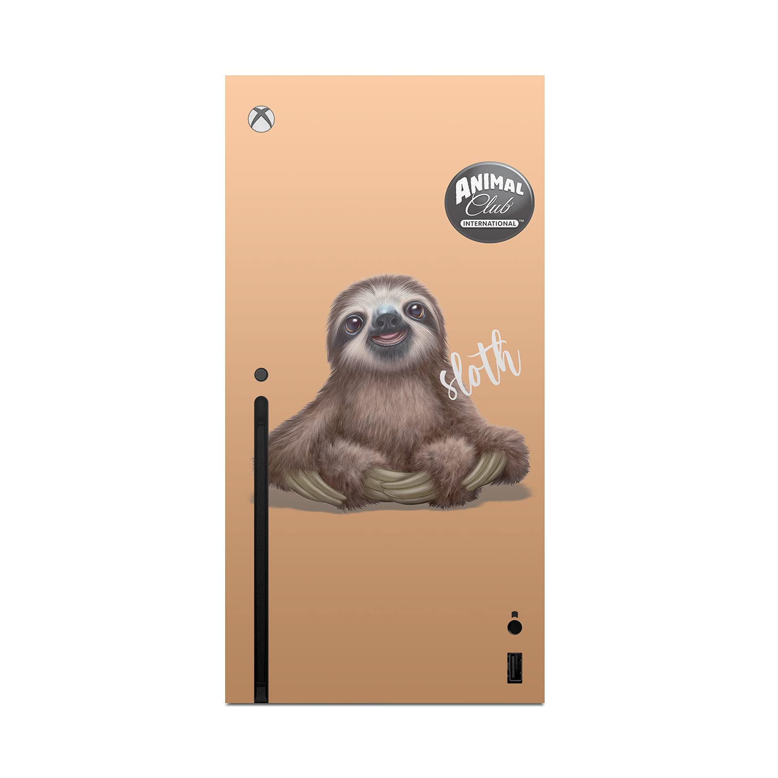 Head Case Designs Officially Licensed Animal Club International Sloth Faces Vinyl Sticker Gaming Skin Case Cover Compatible with Xbox Series X Console