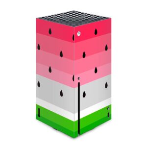 head case designs officially licensed haroulita watermelon art mix vinyl sticker gaming skin case cover compatible with xbox series x console