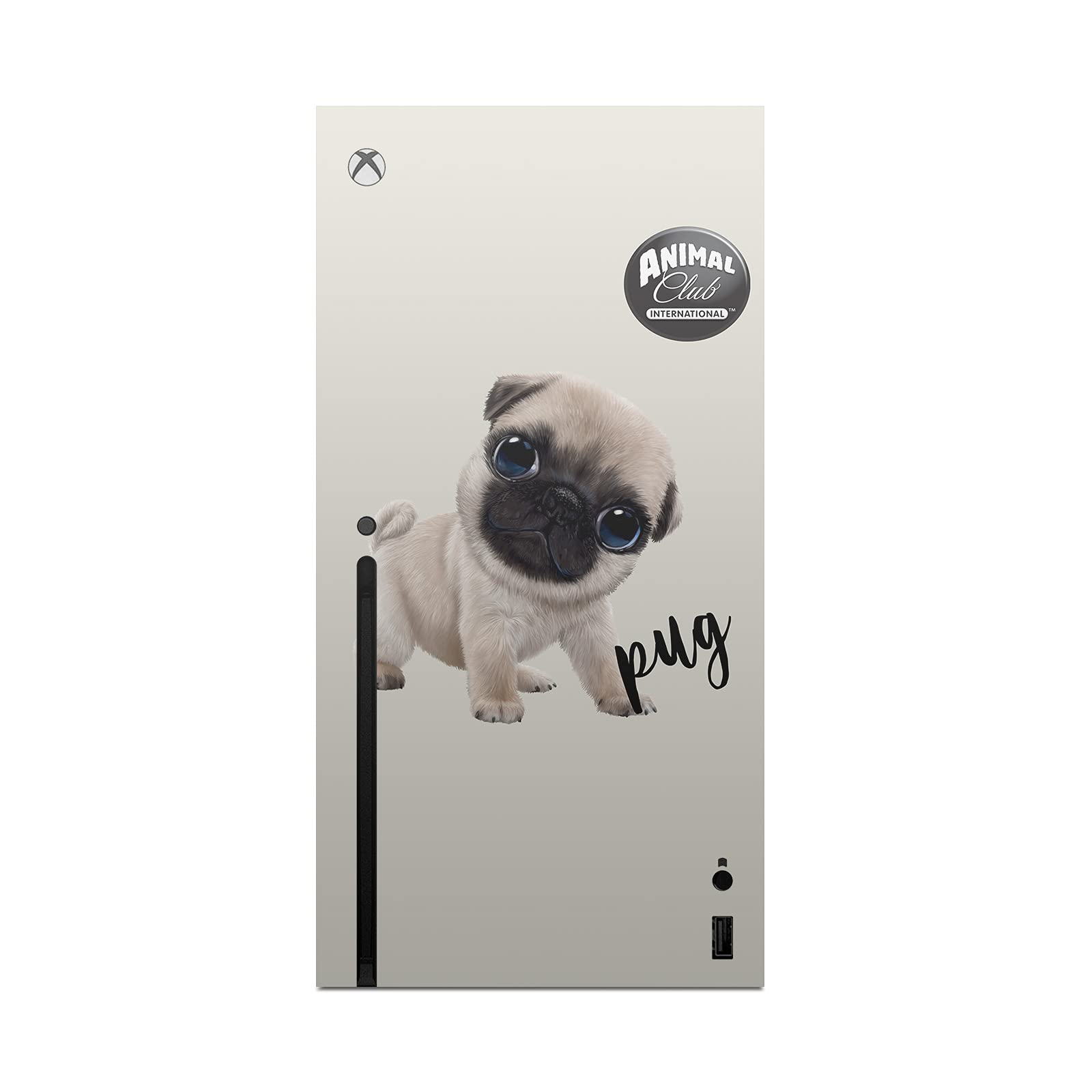 Head Case Designs Officially Licensed Animal Club International Pug Faces Matte Vinyl Sticker Gaming Skin Case Cover Compatible with Xbox Series X Console and Controller Bundle