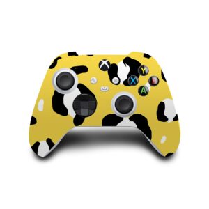 Head Case Designs Officially Licensed Grace Illustration Yellow Leopard Art Mix Matte Vinyl Sticker Gaming Skin Case Cover Compatible with Xbox Series S Console and Controller Bundle