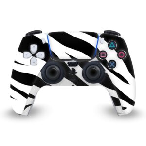 head case designs officially licensed grace illustration with zebra art mix vinyl faceplate sticker gaming skin case cover compatible with sony playstation 5 ps5 dualsense controller