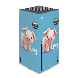 head case designs officially licensed animal club international pig faces matte vinyl sticker gaming skin case cover compatible with xbox series x console