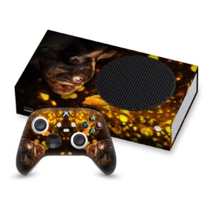 head case designs officially licensed klaudia senator butterfly french bulldog matte vinyl sticker gaming skin case cover compatible with xbox series s console and controller bundle