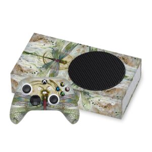 head case designs officially licensed stephanie law damselfly 2 art mix vinyl sticker gaming skin case cover compatible with xbox series s console and controller bundle