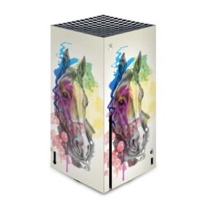 head case designs officially licensed mark ashkenazi horse art mix matte vinyl sticker gaming skin case cover compatible with xbox series x console