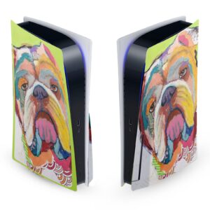 head case designs officially licensed michel keck bulldog art mix vinyl faceplate sticker gaming skin case cover compatible with sony playstation 5 ps5 disc edition console