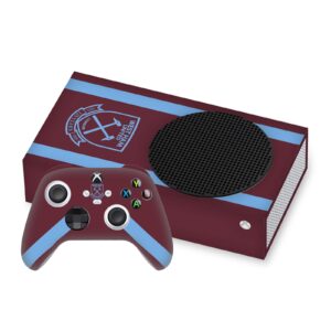 head case designs officially licensed west ham united fc jersey 2020/21 home kit matte vinyl sticker gaming skin case cover compatible with xbox series s console and controller bundle