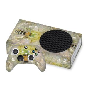 head case designs officially licensed stephanie law bee art mix matte vinyl sticker gaming skin case cover compatible with xbox series s console and controller bundle