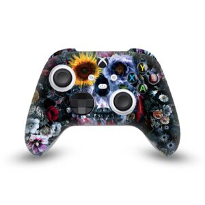 head case designs officially licensed riza peker skull art mix vinyl sticker gaming skin decal cover compatible with xbox series x / s controller