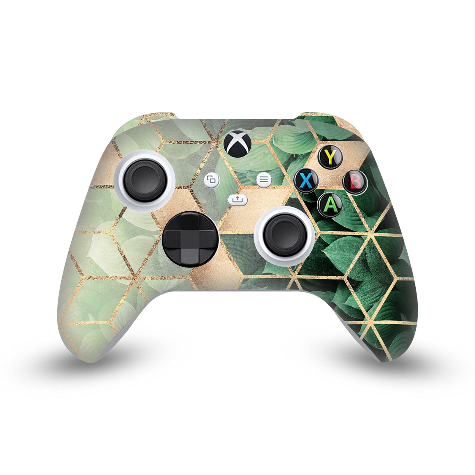 Head Case Designs Officially Licensed Elisabeth Fredriksson Leaves and Cubes Art Mix Vinyl Sticker Gaming Skin Case Cover Compatible with Xbox Series X / S Controller