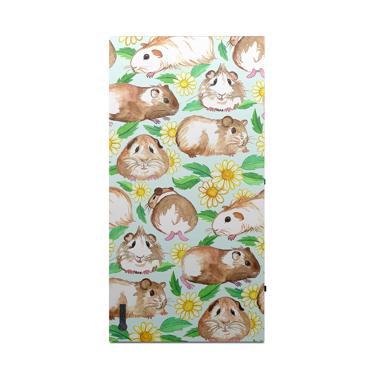 Head Case Designs Officially Licensed Micklyn Le Feuvre Guinea Pigs and Daisies in Watercolour On Mint Art Mix Matte Vinyl Sticker Gaming Skin Case Cover Compatible with Xbox Series X Console