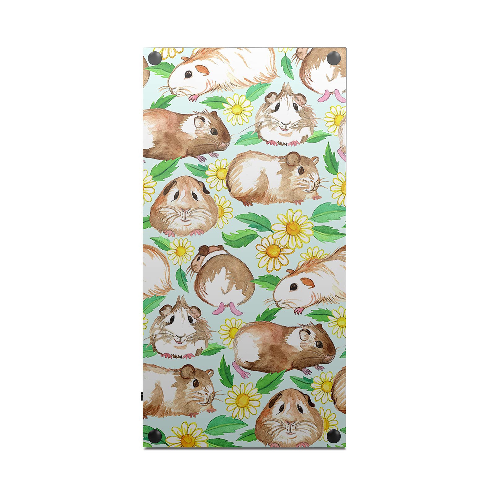 Head Case Designs Officially Licensed Micklyn Le Feuvre Guinea Pigs and Daisies in Watercolour On Mint Art Mix Matte Vinyl Sticker Gaming Skin Case Cover Compatible with Xbox Series X Console